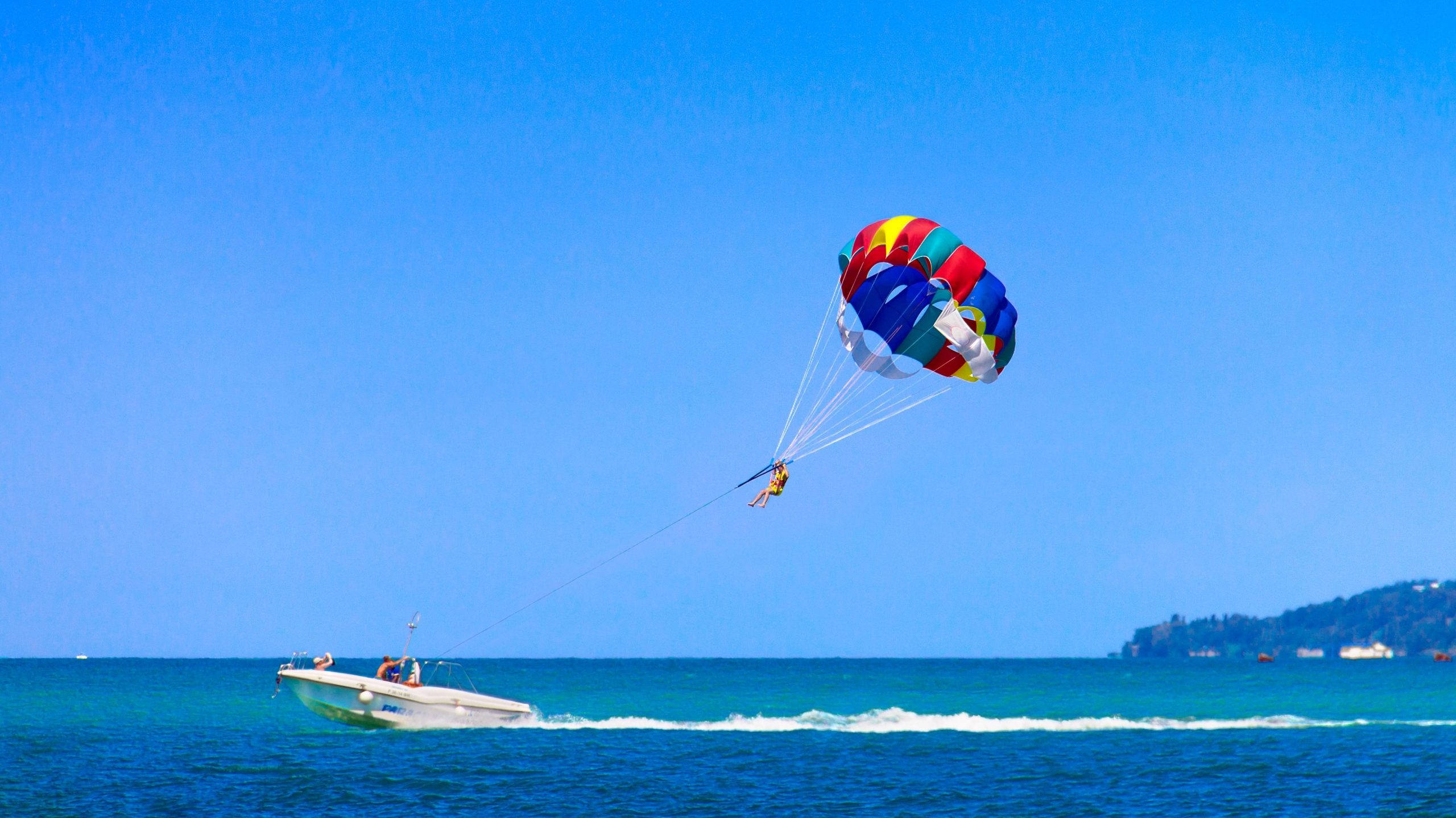Paragliding Off A Boat